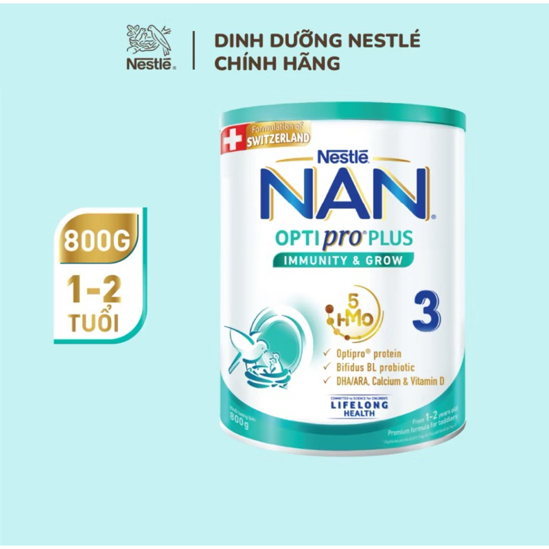 [HSD 2026] Nestlé NAN OPTIPRO PLUS 3 Powdered Milk 800g/can (1-2 years old) with 5HMO | Shopee ...