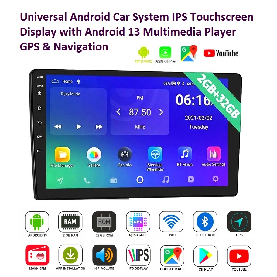 Android Car Screen A50 IPS 7 Inch Touch 2G 32G GPS/Wifi/Bluetooth Watch ...