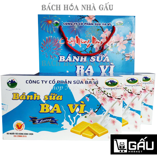 Gift Box CNY Ba Vi Low Sugar Milk Cake Box 150g (Includes Carrying Bag ...