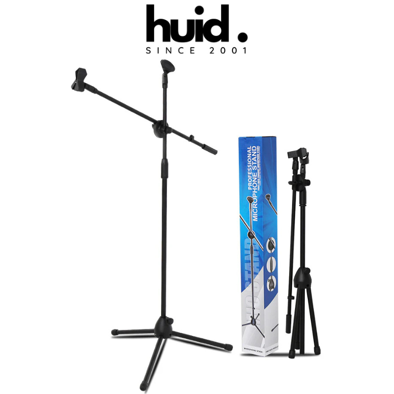 Boom Stand MS-001 singing microphone Stand (Black) | Shopee Singapore