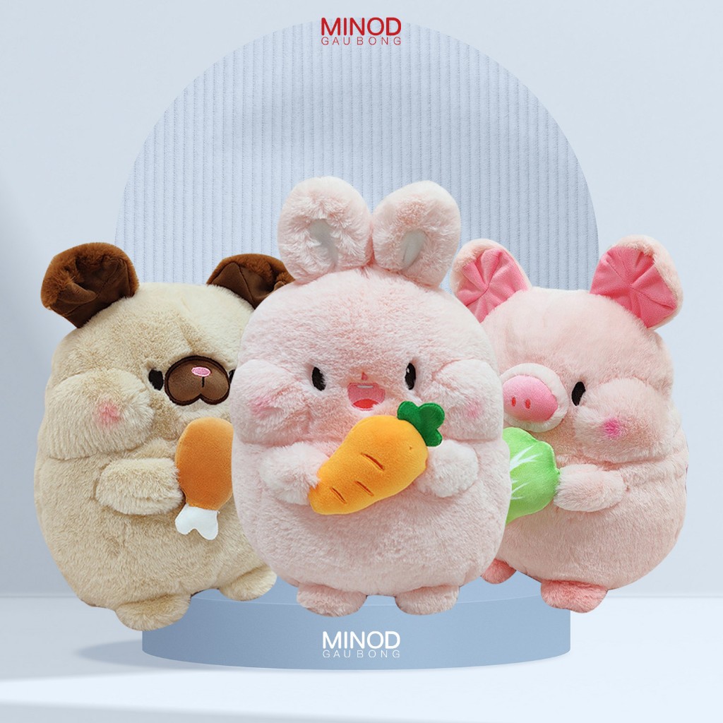 Pig Teddy Bear Holding Chicken Thighs, Cute Assorted Rabbit Teddy Bear ...