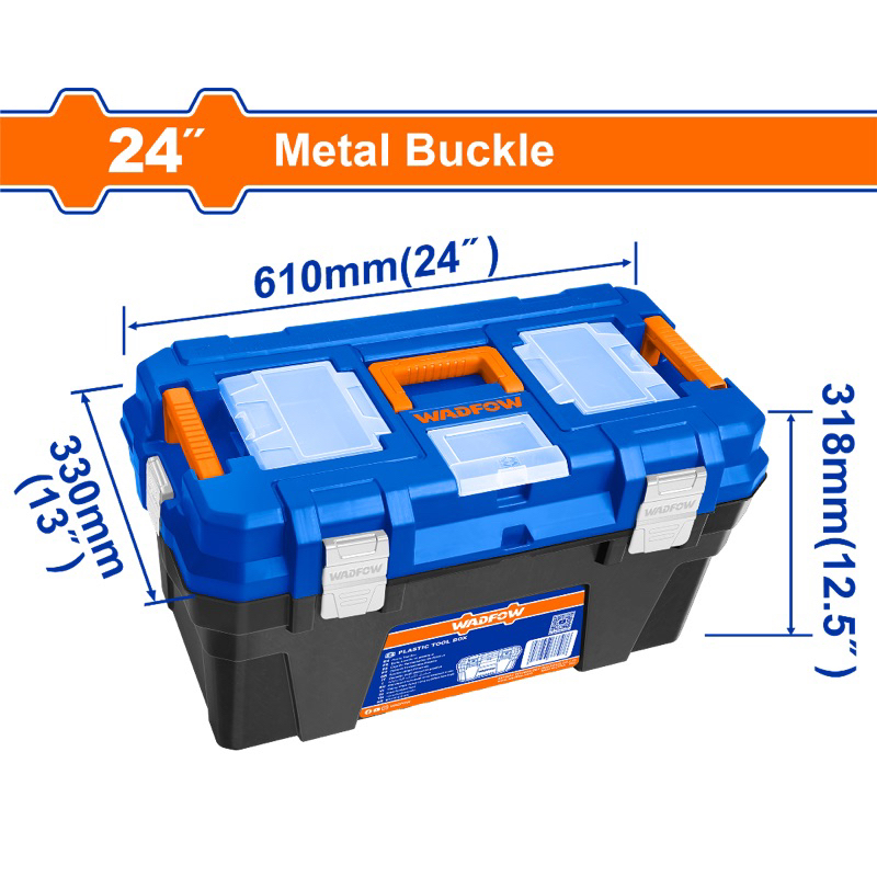 Wtb3324 WADFOW Large size tool box 24 inches with metal lock | Shopee ...