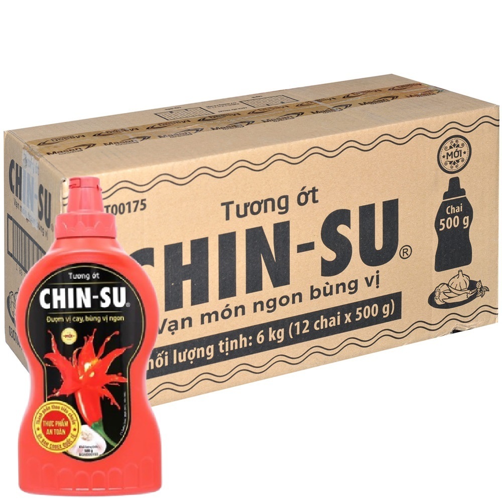 [GIVE Ketchup - CNY 2025] Box of 12 bottles of CHIN-SU Chili Sauce 500g ...