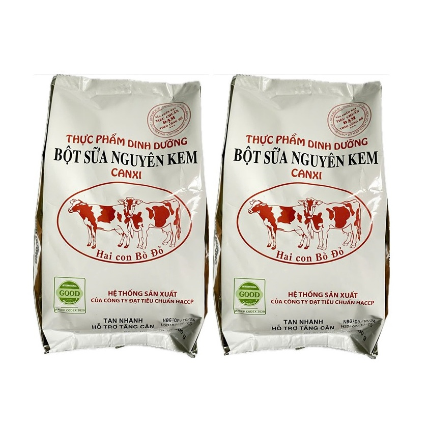 1kg of Two Red Cows Whole Milk Powder supplements calcium to support ...