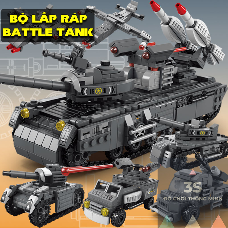[BOX] Battel Tank lego model assembly toy, smart assembly toy for boys ...