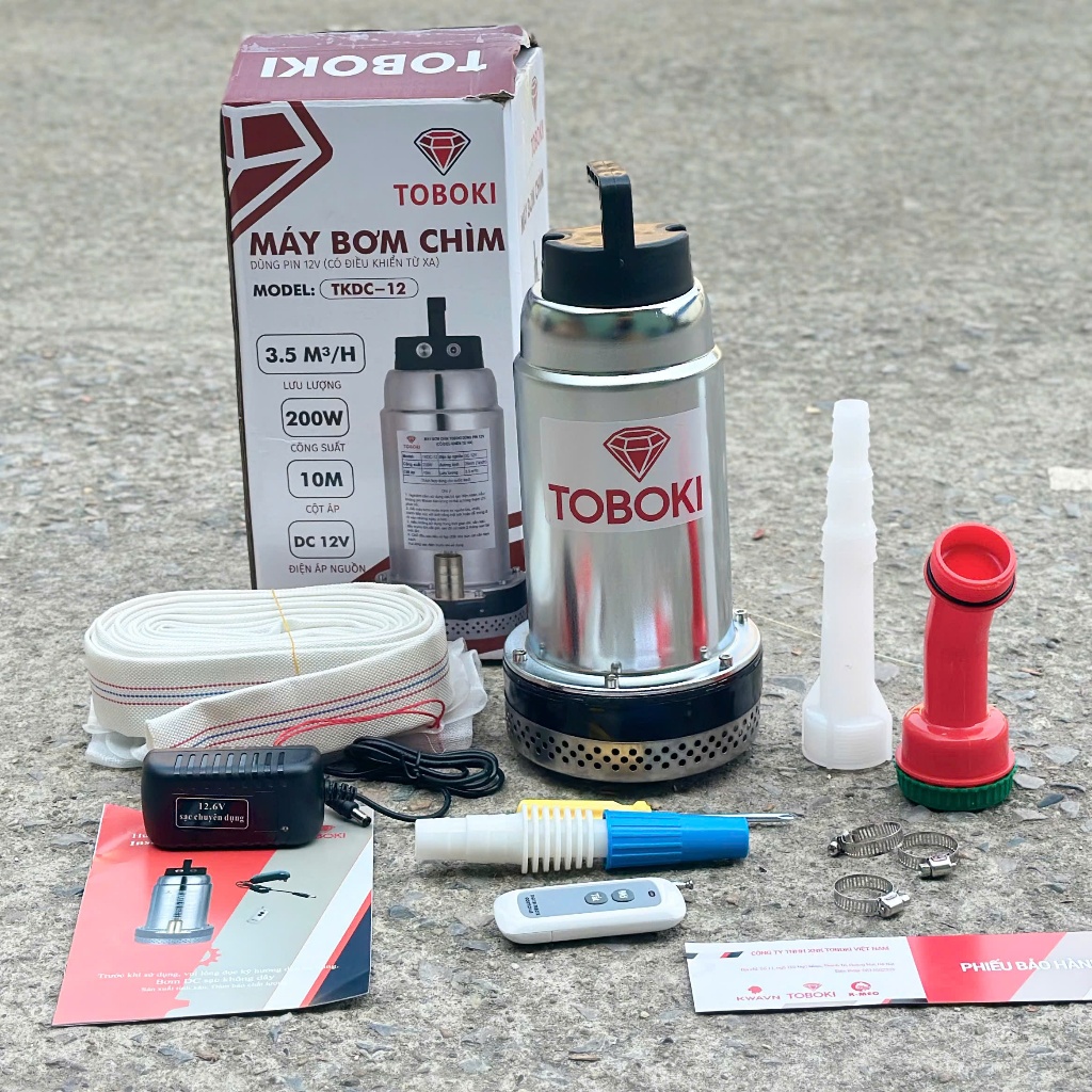 Toboki TKDC Submersible Pump - 12 200W Capacity with Remote Control ...