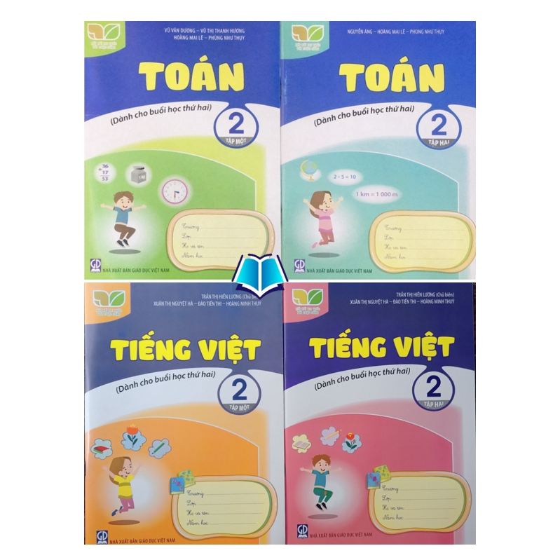 TRI Book - Combo of 4 Math + Vietnamese books for grade 2, volume 1+2 ...