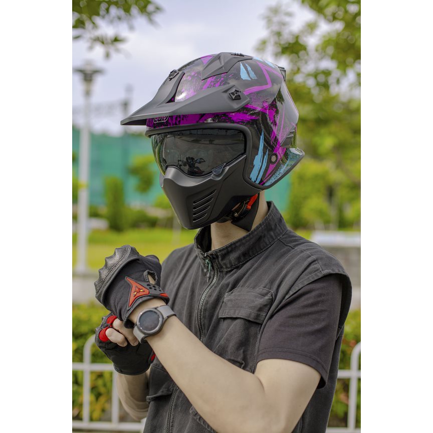 [Genuine Product] - EGO E-51 Multifunctional Helmet with Retractable ...