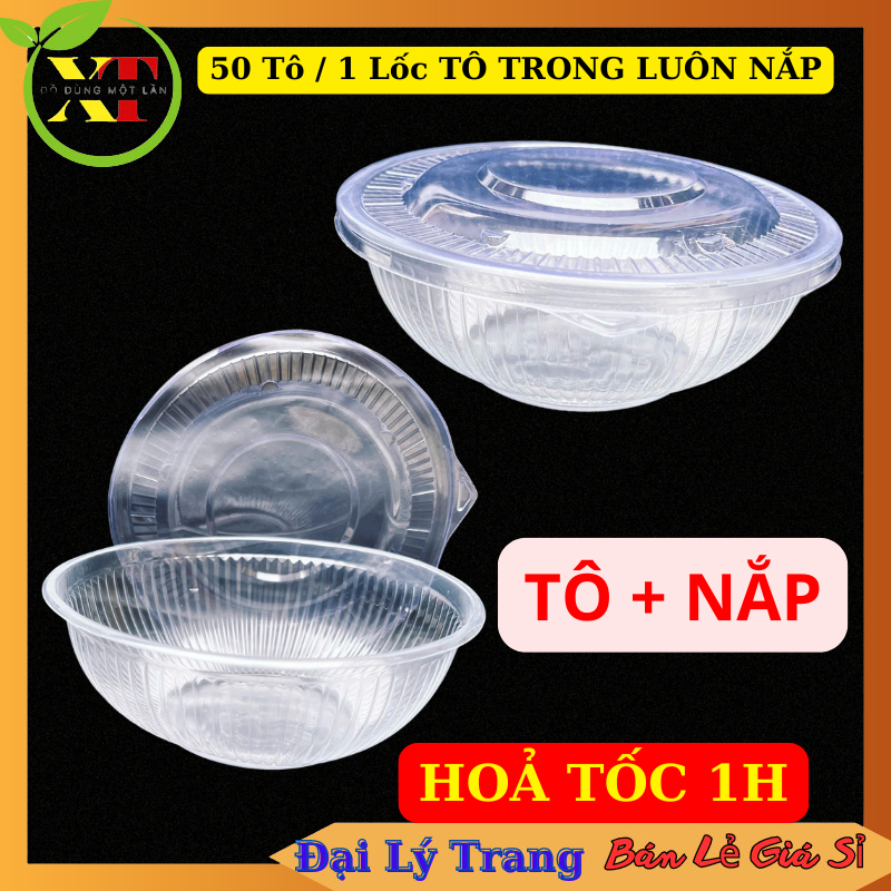Disposable Clear Plastic Bowls with Lid, good heat resistance, for ...