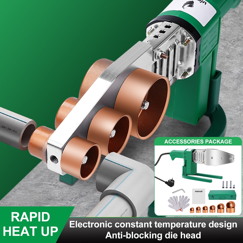 Ppr/pb/pe water pipe welding machine 800-1000W, 220V pipe welding machine with 6 types of super ...