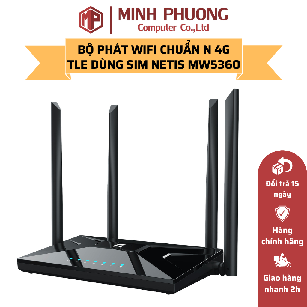 N Standard Wifi Router Using Sim 4G LTE 300Mbps NETIS Model MW5360 ...