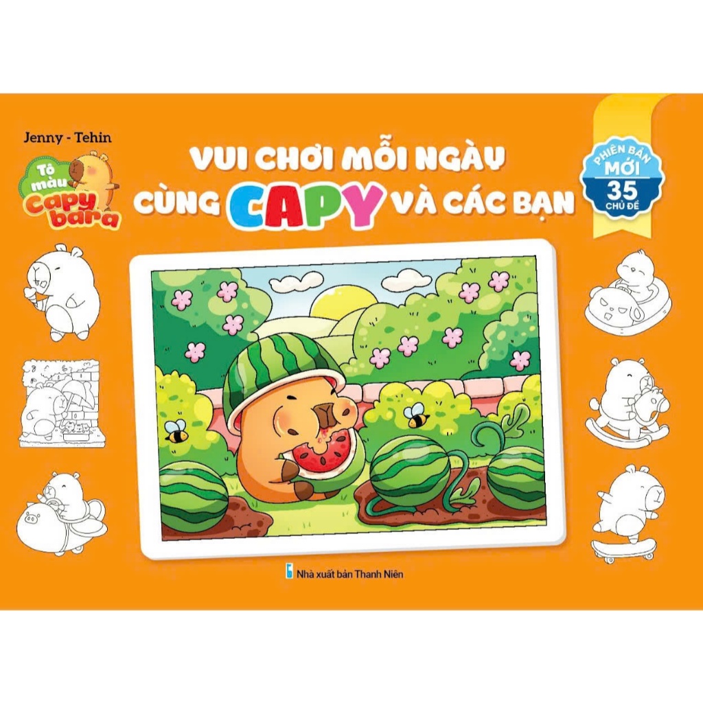 Capybara Coloring Book – Have Fun Every Day With Capy and Friends (12 ...