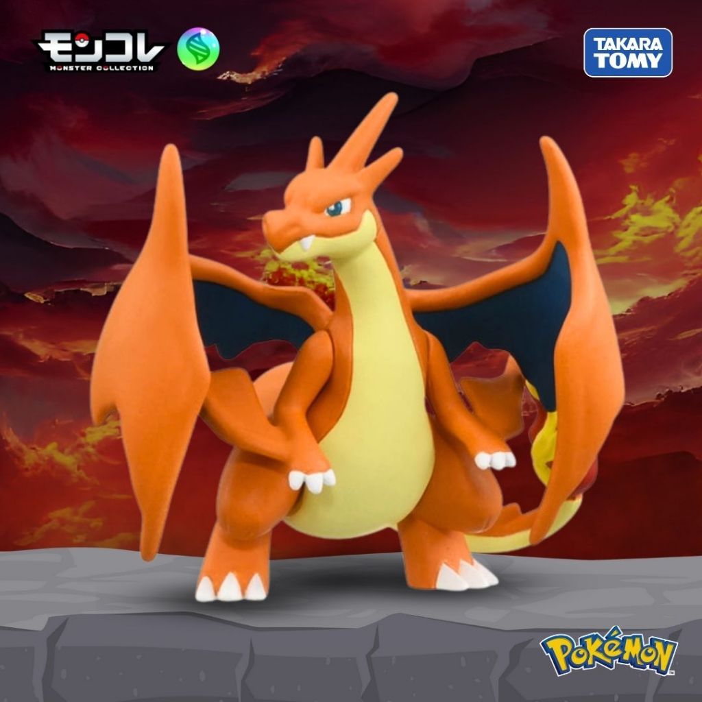 Pokemon Moncolle Mega Lizardon Y Model / Charizard Evolution Mega Y ...