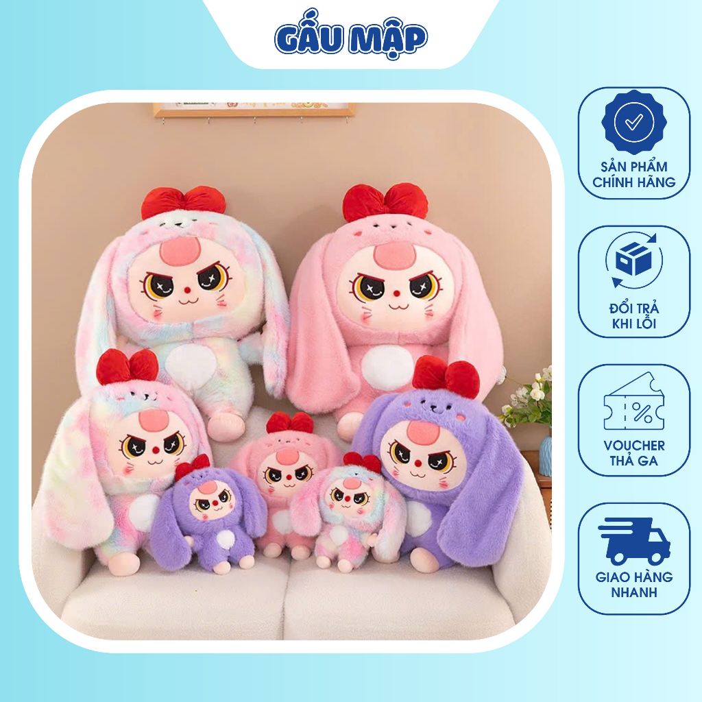 High quality fluffy Baby Three Rabbit teddy bear, Baby Three Rabbit ...