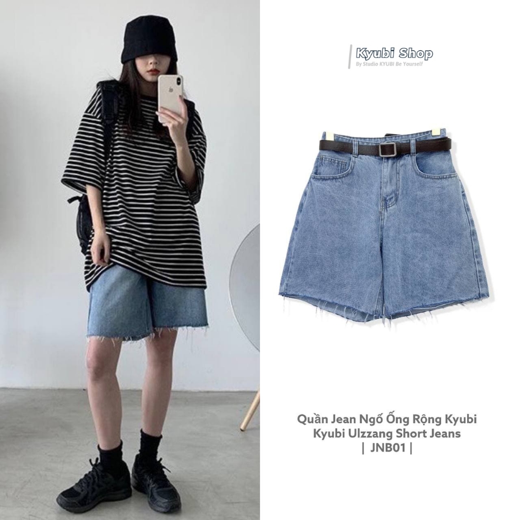 Kyubi Ulzzang Women's Ulzzang Wide Leg Jeans with Tassel Cut (Big Size ...