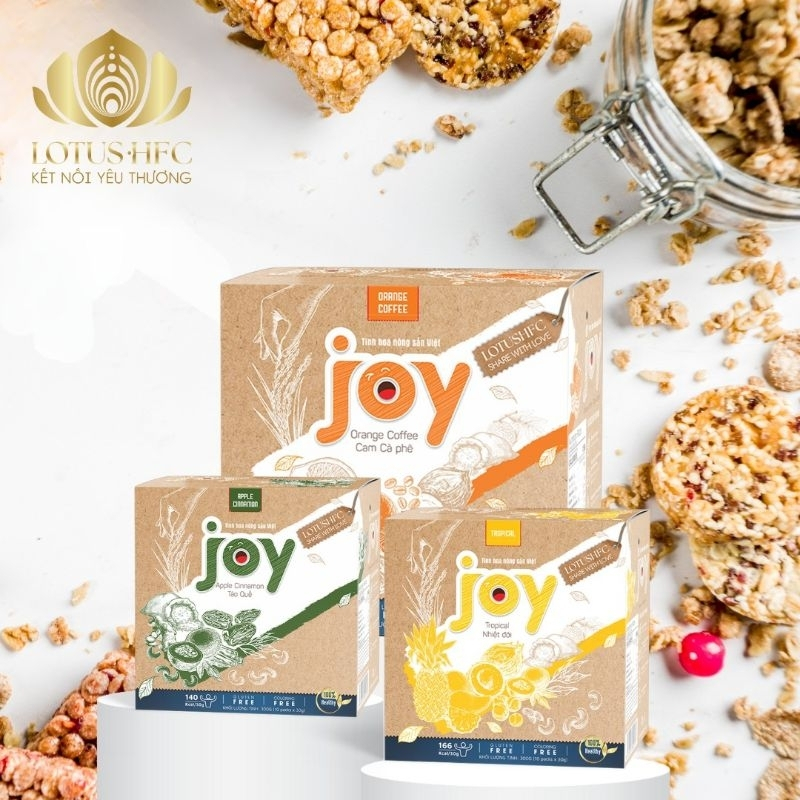 Vietnamese cereal Lotus Healthy Food JOY box 300g tropical fruit / coffee orange | Shopee Singapore