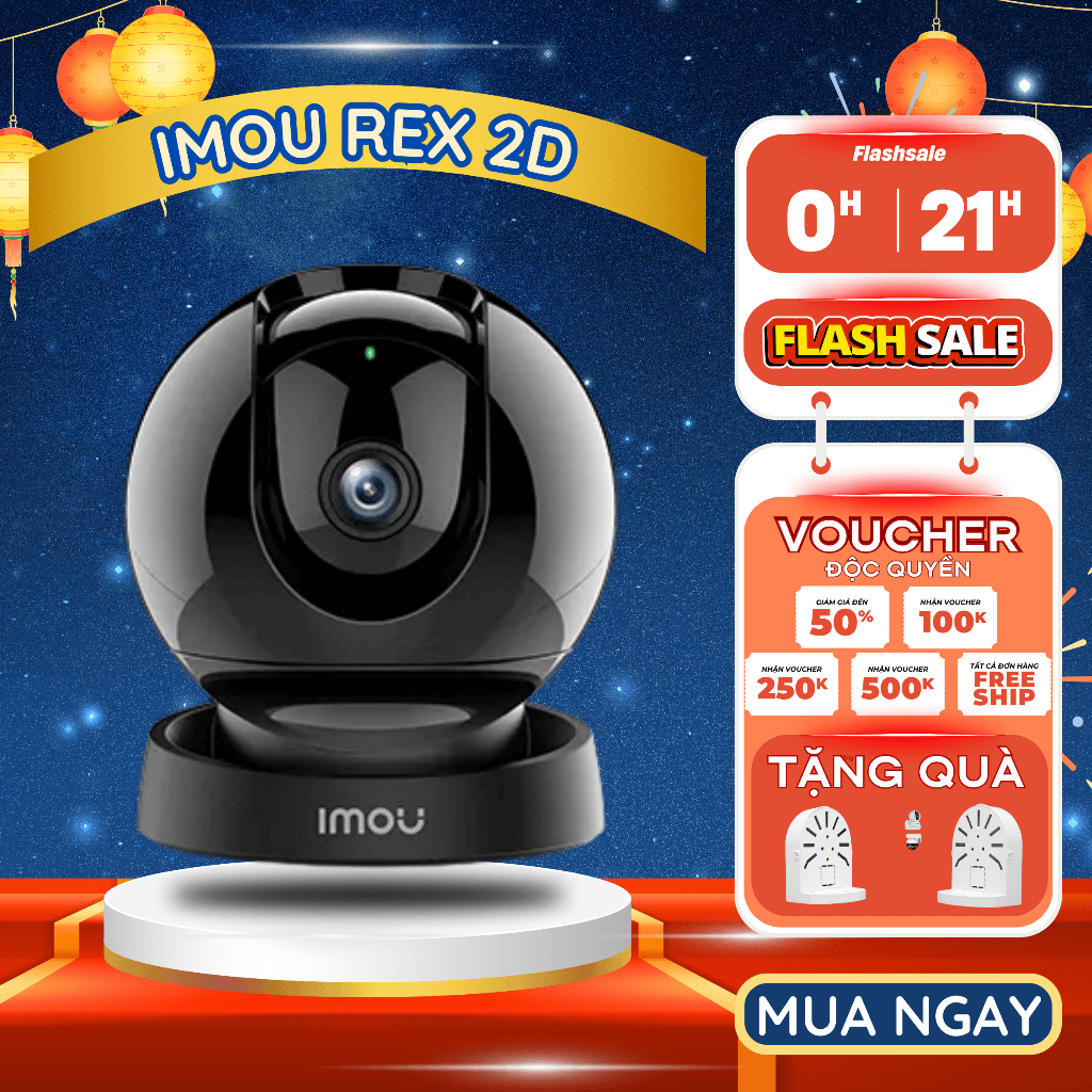 Imou REX 2D Indoor Camera 360 Rotation 2-Way Talk Buzzer Warning - Tech Online | Shopee Singapore