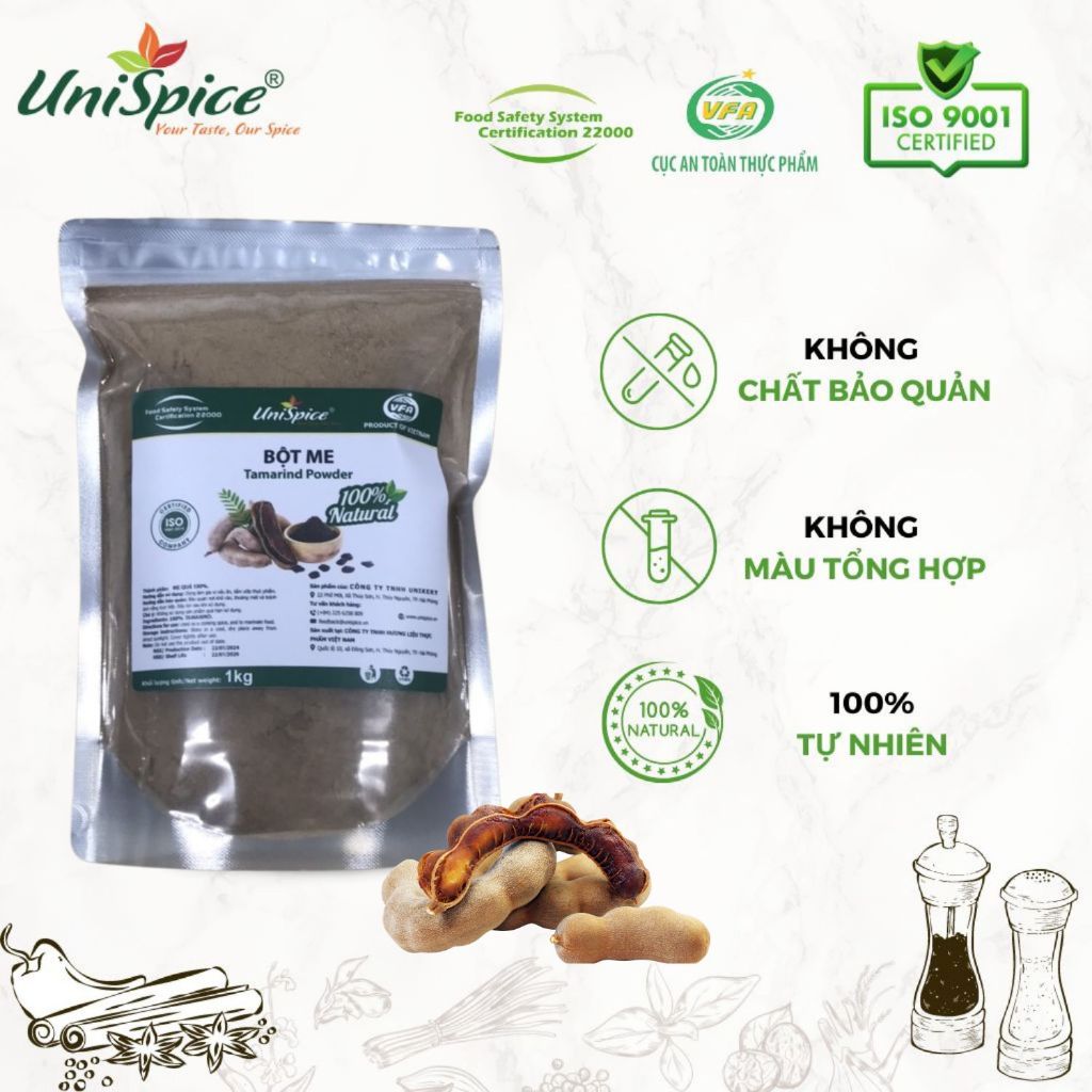 Unispice tamarind powder 1kg - Natural spice/ Tamarind for sour soup ...