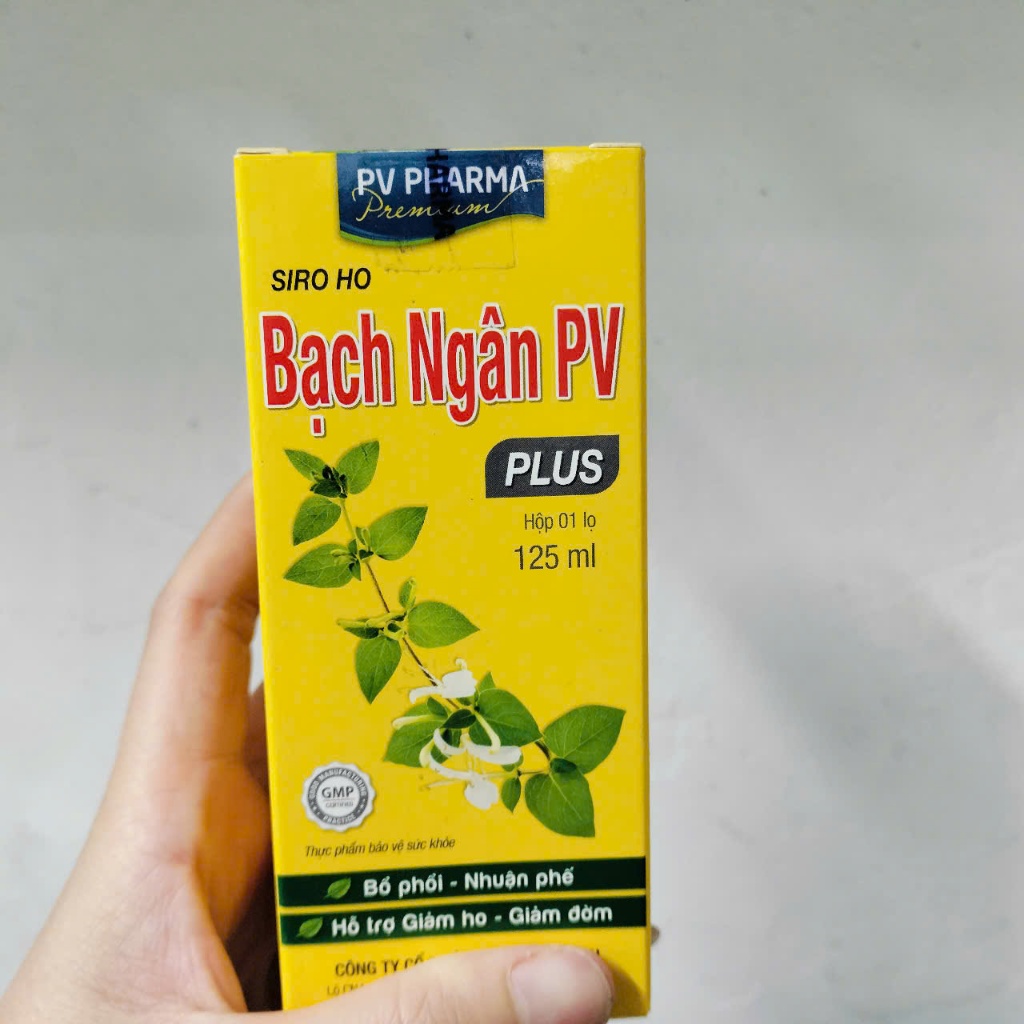Pv plus Bach Ngan cough syrup - reduces dry cough, cough with phlegm ...