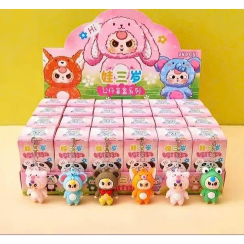 Blindbox mysterious blind box 24/32 keychains Capybara, Baby three ...