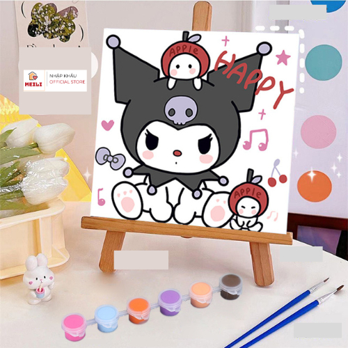Cute digital painting Kuromi Happy Cartoon Coloring Painting 20x20cm ...