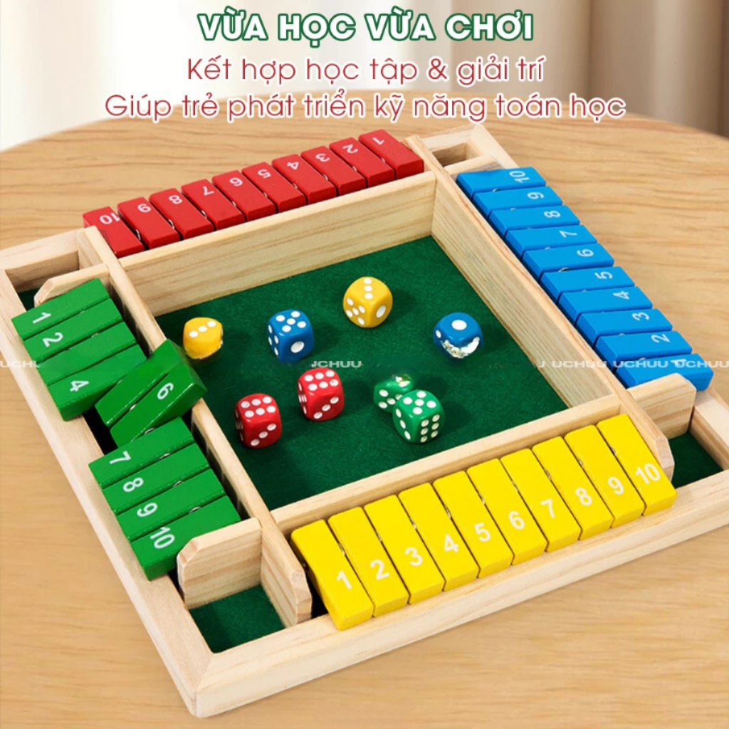 Wooden toys, fun number-turning dice, math games to develop thinking ...