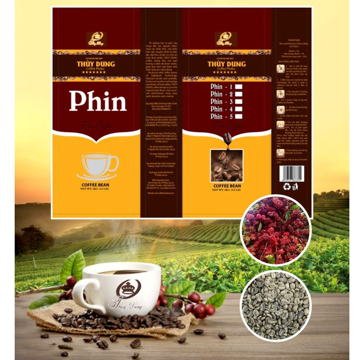 Pure Moc Roasted Coffee Beans with Filter - P03 - Thuy Dung Coffee ...