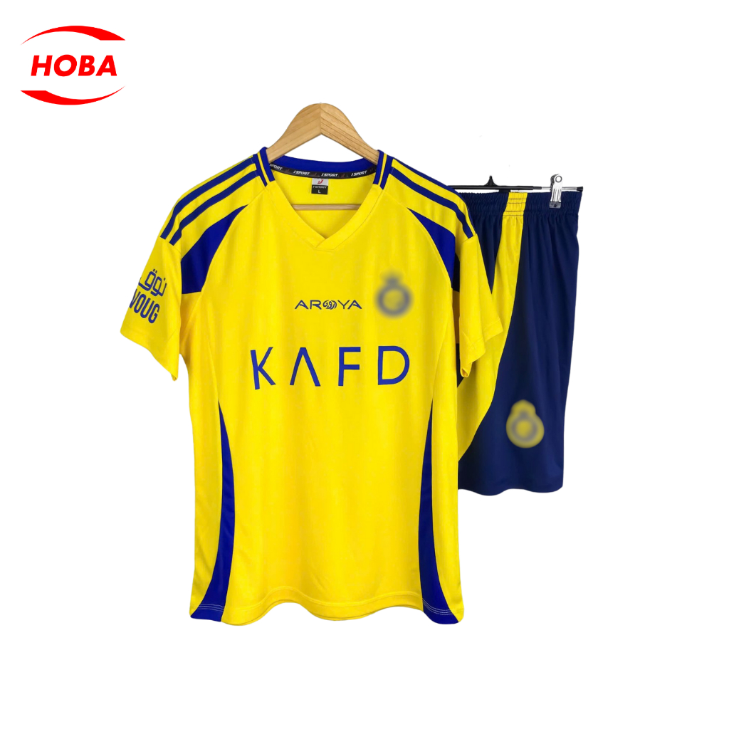 Al Nassr men's and women's football kit yellow 24/25 JP cold elastic ...