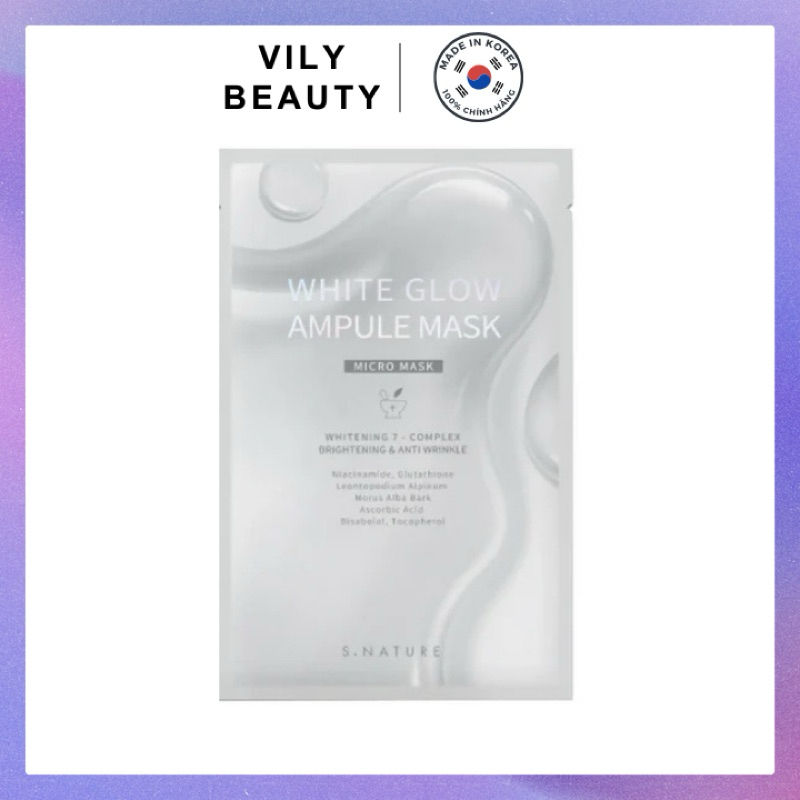 [Olive Young] S.nature White Glow Ampule Mask 38ml | Shopee Singapore