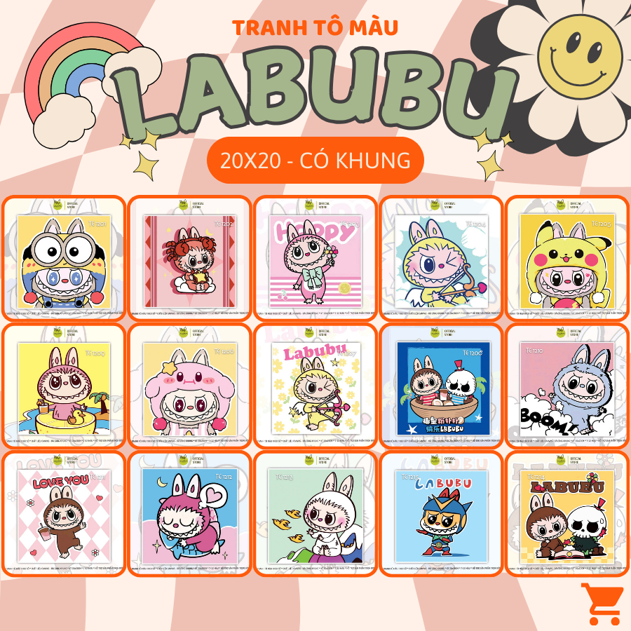 Coloring paintings, coloring by numbers, digital paintings with LABUBU ...