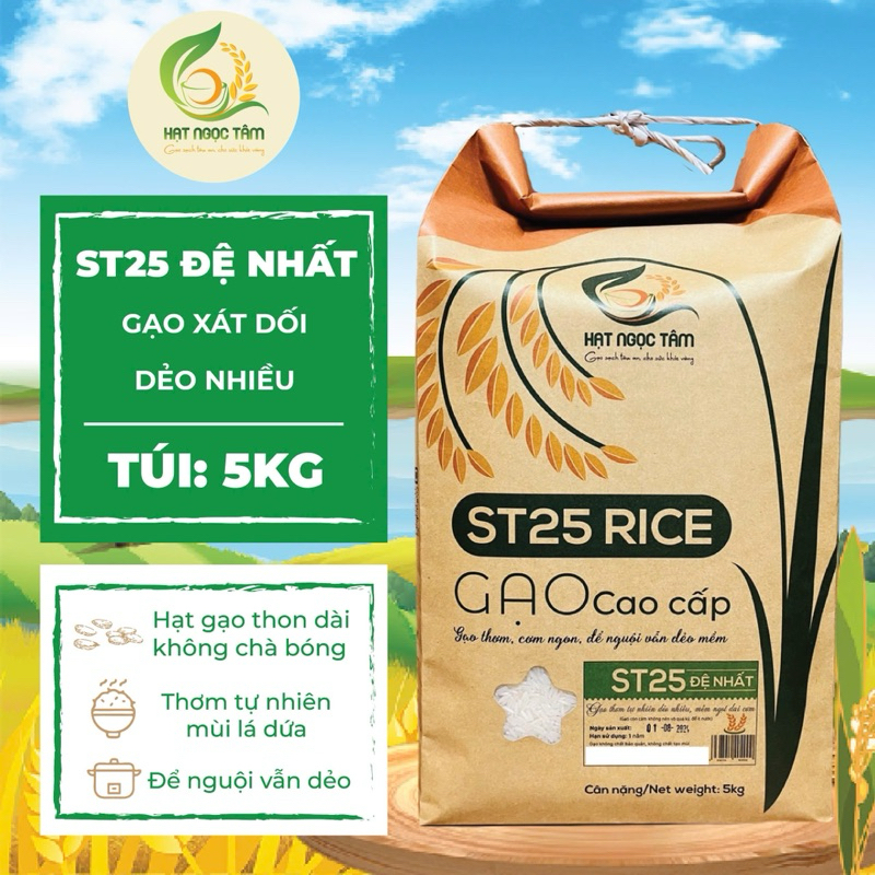 First Premium ST25 Rice, Soft and Rich in Flavor | Luxury Paper Bag 5kg ...
