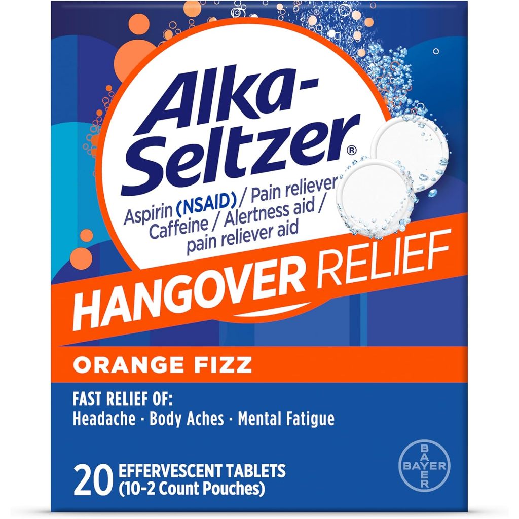[AMERICAN Product] Alka-Seltzer Alcohol Effervescent Tablets - Relieve ...