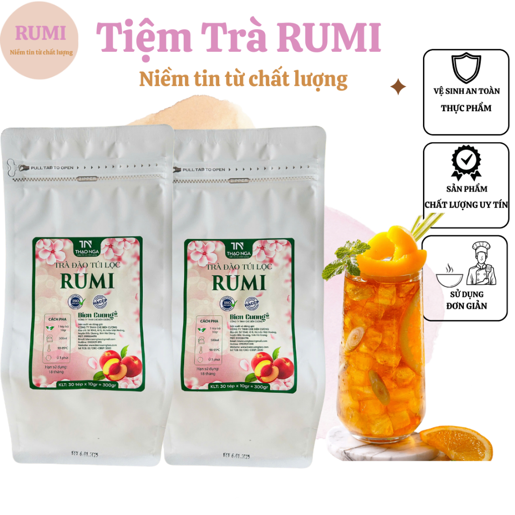Rumi peach tea bag 300g | Shopee Singapore