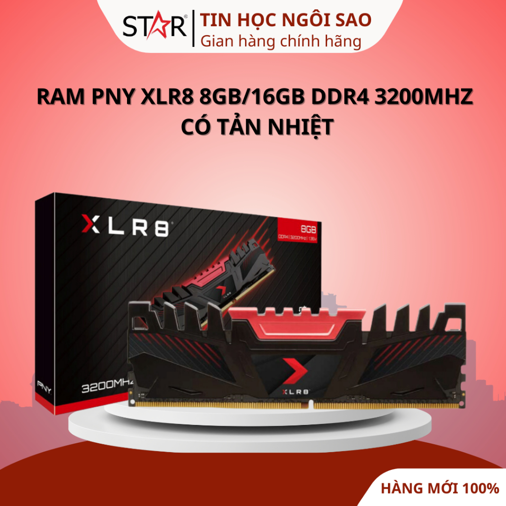 Pny XLR8 Ram 8GB/16GB DDR4 3200MHz (MD8GD4320016Xr) With Heatsink ...