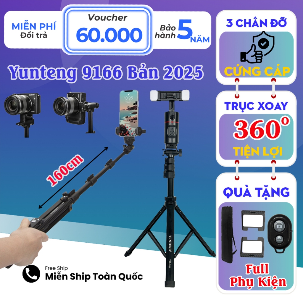 Yunteng 91666 gimbal phone camera Tripod, Tripod with remote and ...