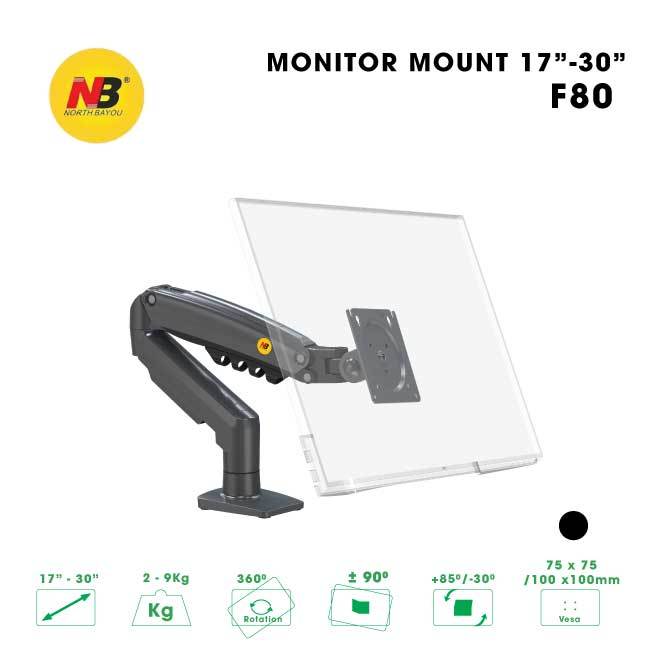 Nb-f80 Monitor Mount / ARM Black Gray (Genuine Product) | Shopee Singapore