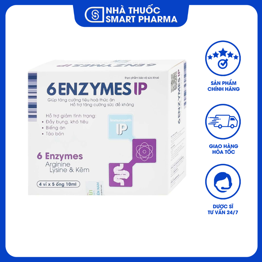 Digestive Enzyme 6 ENZYMES IP enhances digestion and resistance (Box of ...