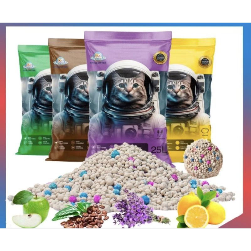 Cat litter, SpaceLitter clay litter, cheap 10L bag, superior absorbency ...