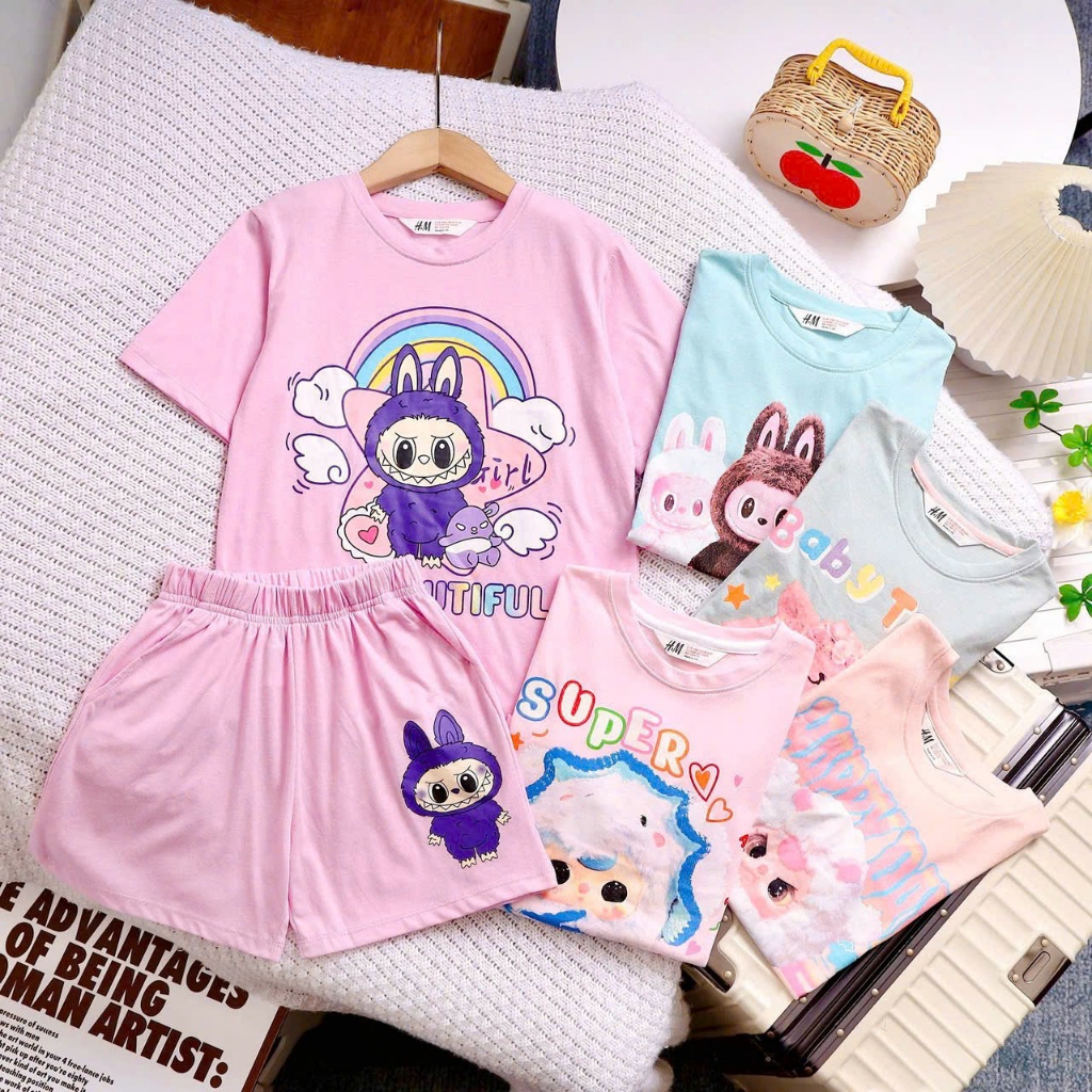 Vnxk cotton Baby girl outfit with Baby Three, Capybara, labubu shapes ...