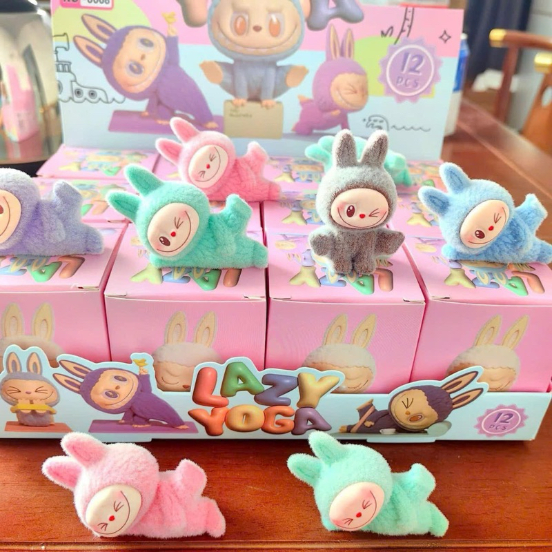 Set of 12 blindbox labubu lazy yoga | Shopee Singapore