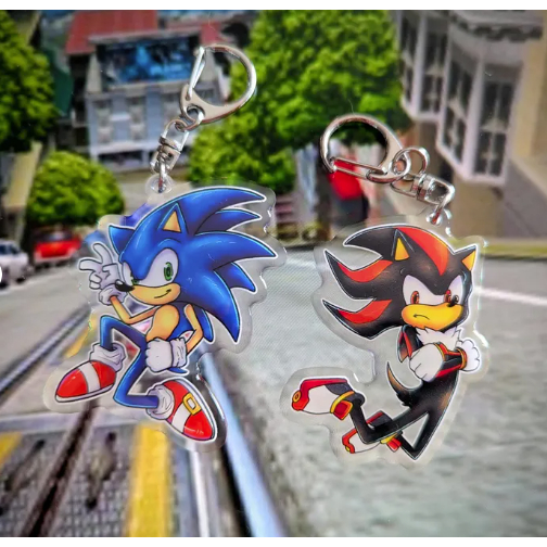 Sonic and Shadow [ Acrylic Keychains ] | Shopee Singapore
