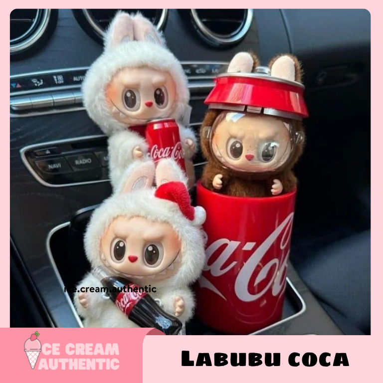 LABUBU COCA-COLA KEYCHAIN BLIND BOX - The face vinyl plush pendant ...