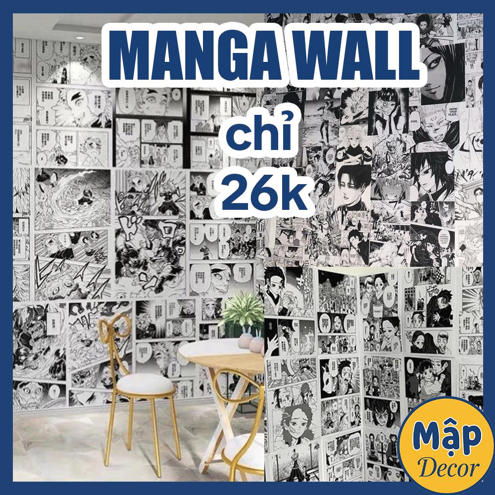 100 sheets of wallpaper anime manga wall ONE PIECE,Naruto,blue lock ...