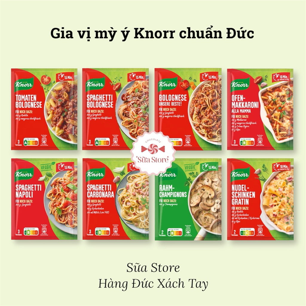 Knorr German spaghetti sauce seasoning with mushroom cream sauce ...