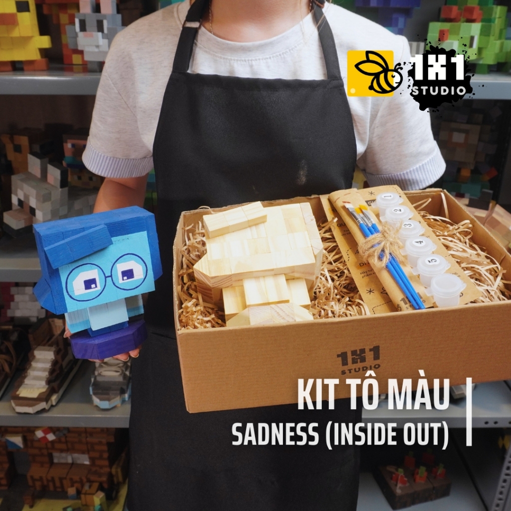 Self-Coloring Sadness Inside Out Wooden Model KIT (DIY) | Shopee Singapore