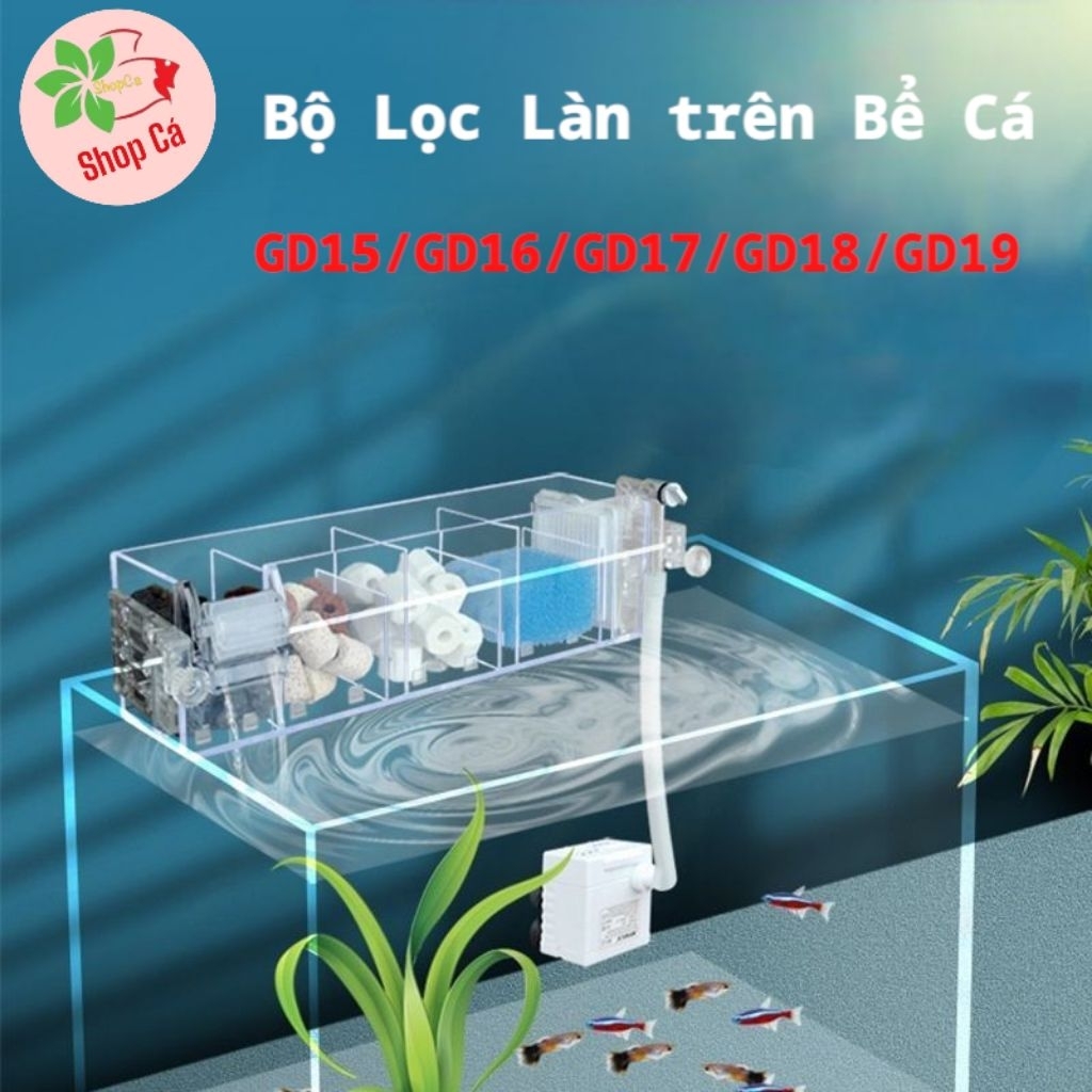 Top overflow filter with beautiful transparent Jeneca pump for ...