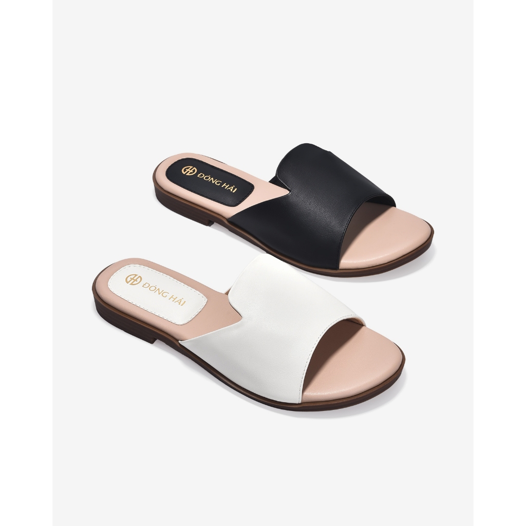 Dong Hai Women's Flat Sandals with Stylish Big Panel Straps - D7729 ...