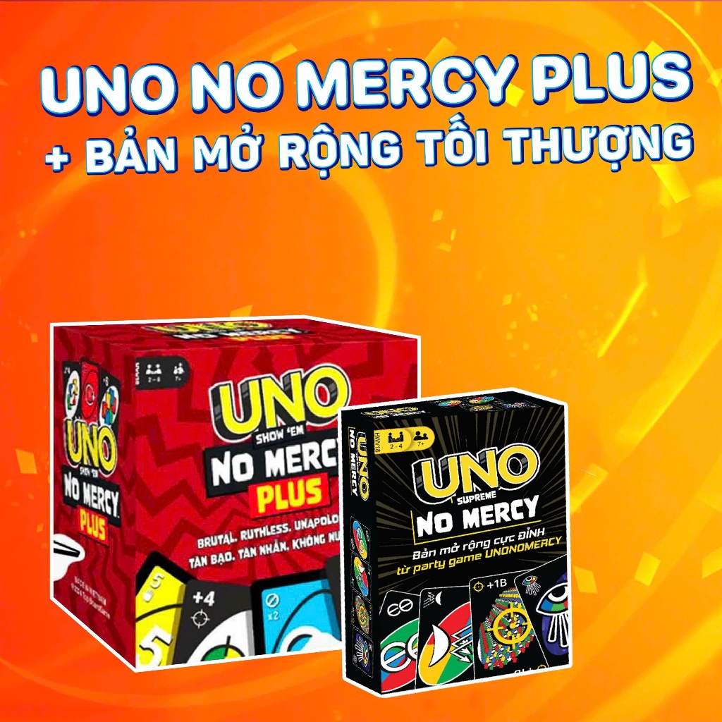 Supreme No Mercy Super Super Uno Game Set with 2 upgraded game cards ...