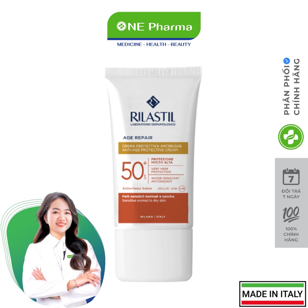 Rilastil Sun System PPT Age Repair SPF 50+ Anti-Aging Sunscreen for All ...