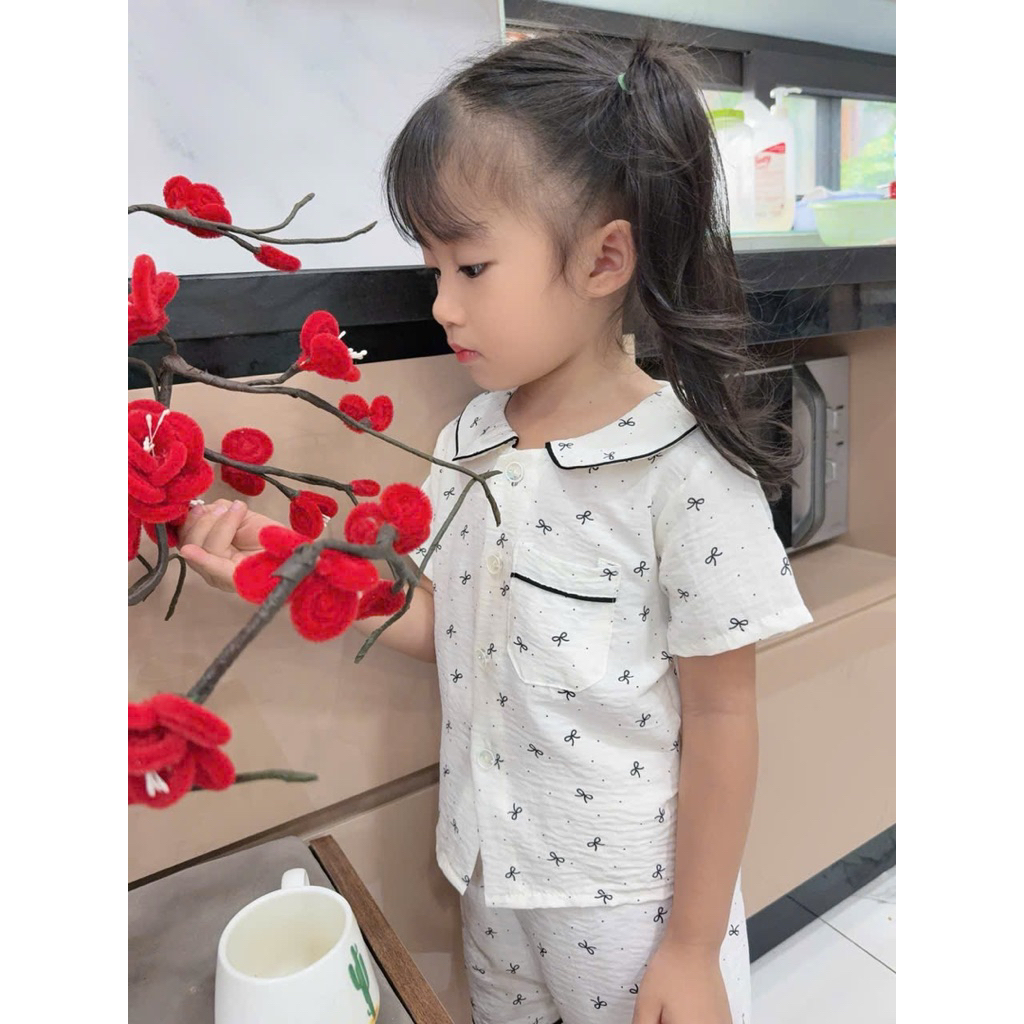 Soft and cool thigh-high set for mother and baby to wear at home, cute ...